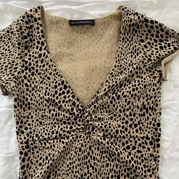 Brandy Melville | Tops | Brandy Melville Cheetah Print Gina Top | Poshmark